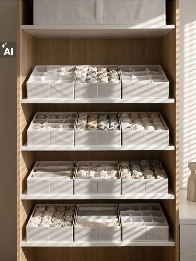 Sinsay - Sada organizérů s přihrádkami 2 pack - bílá