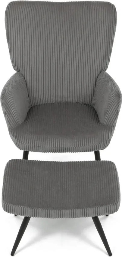 Relaxační křeslo AK-L7285 GREY6, manšestrová látka, šedá (70 x 81) cm