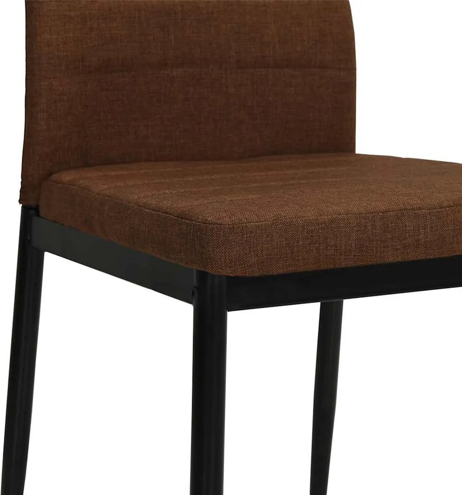 Jídelní židle 4 ks hnědé textil 246184
