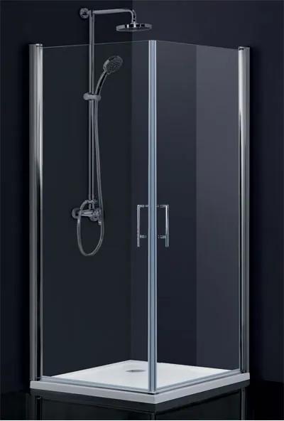 Obdélníkový a čtvercový sprchový kout SINTRA - Univerzální, Hliník chrom, Frost bezpečnostní sklo - 6 mm, 80 cm, 90 cm HOPA