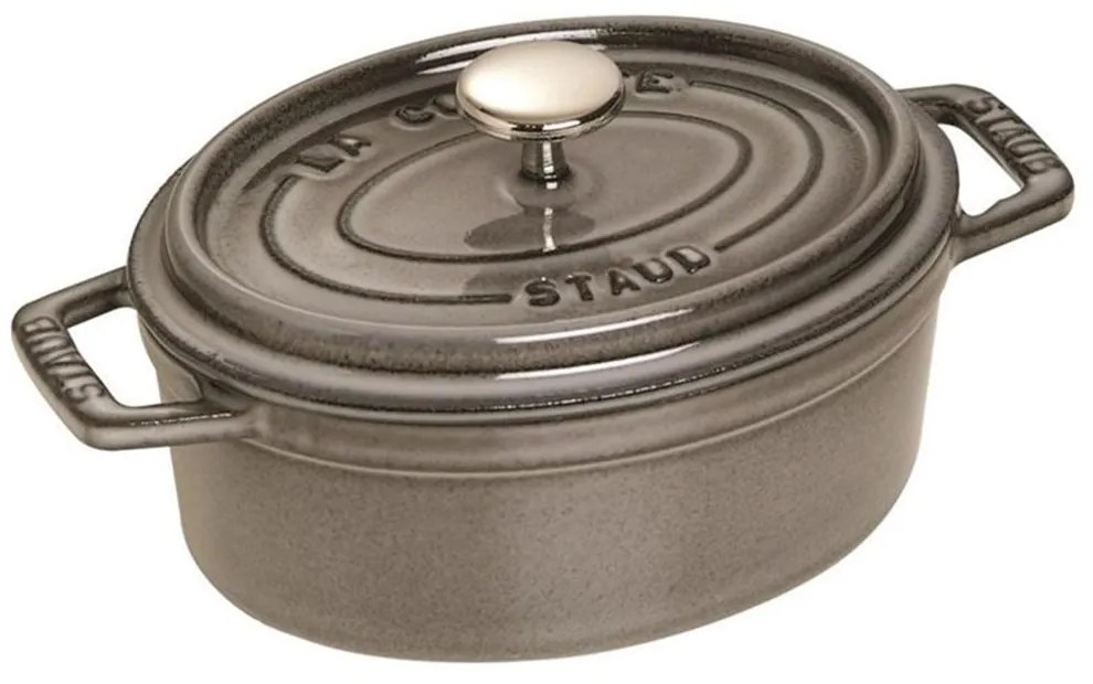 Hrnec STAUB  oválný 17 cm šedý 1l