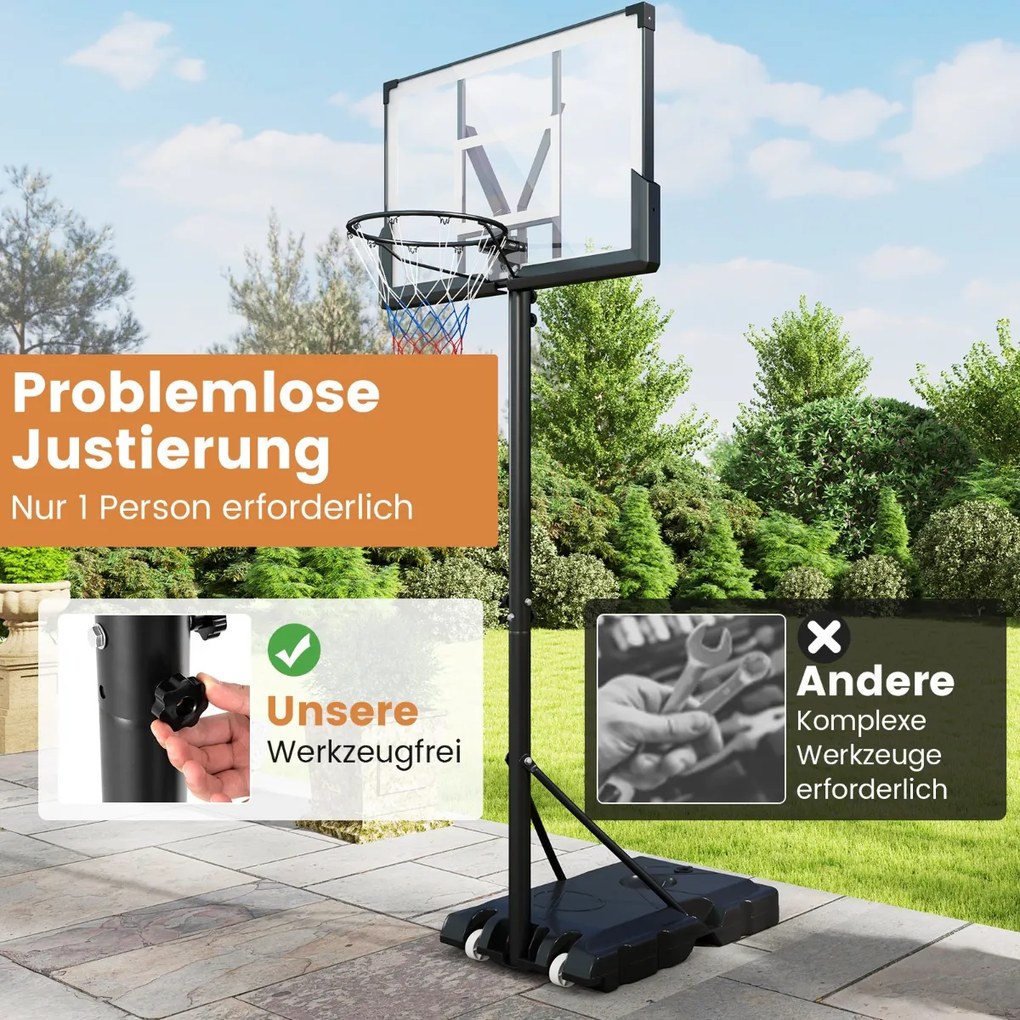 Costway Outdoorový basketbalový koš se stojanem a zátěžovou taškou