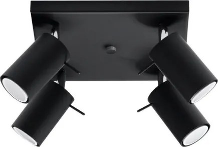 Stropní bodové svítidlo SOLLUX Ring 4 GU10 4x40W SL.0094 černá