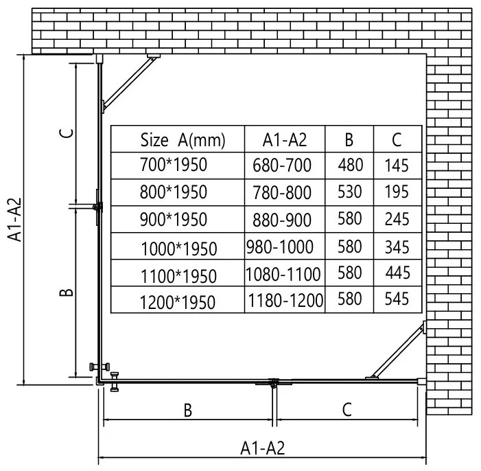 Erga Bern Double, sprchový kout s 2-křídlými dveřmi 100(dveře) x 100(dveře) x 195 cm, 6mm čiré sklo, chromový profil, ERG-V02-BERN-D100D100-CL-CR