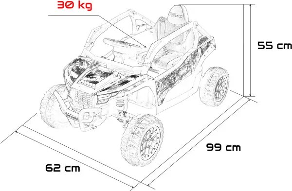 Elektrické autíčko Kawasaki TERYX KRX1000 khaki