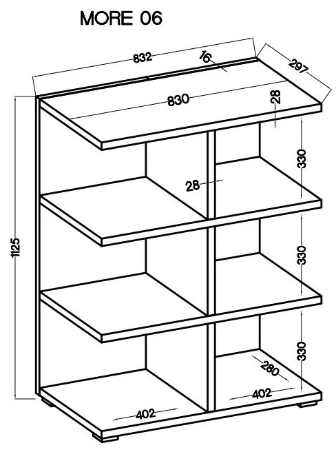 FALCO Knihovna Marek 06 Odstín: Sonoma