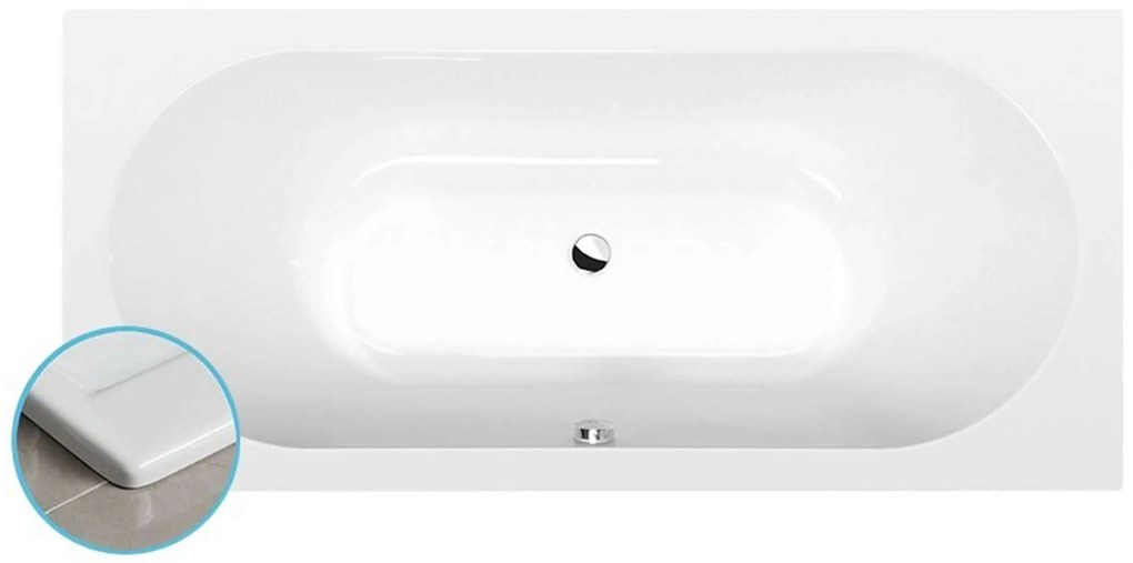 Polysan - Vana Slim B, 185x80x47 cm, bílá 71968S