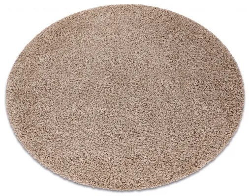 Kulatý koberec jednobarevný SOFFI shaggy 5cm béžový Rozměr: průměr 160 cm