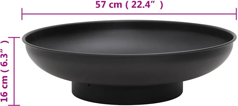 Přenosné ohniště 57 cm ocel 313342