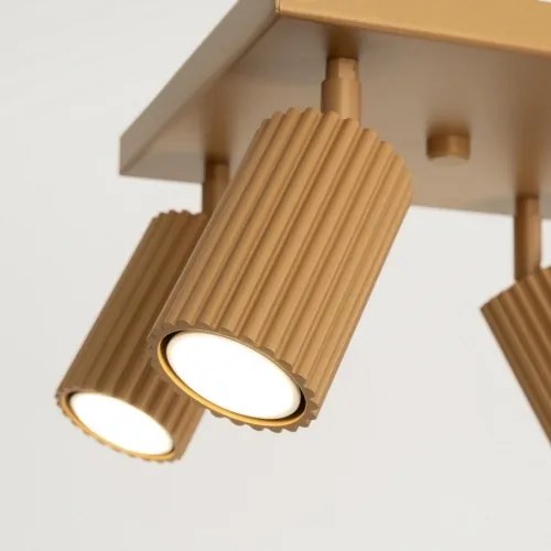 Stropní svítidlo SOLLUX KARBON 4 zlaté GU10 4x10W bez žárovek SL.1564