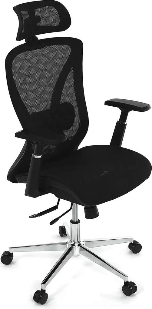 Ergonomická kancelářská židle NILS - černá síťovina