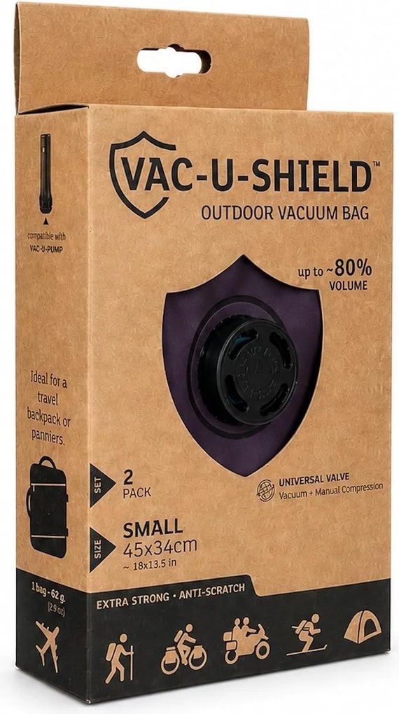 Lavatelli Sada 2 vakuových extra pevných sáčků o rozměrech 45 x 34 cm VAC-U-SHIELD