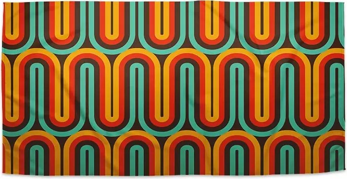 Sablio Ručník Retro vlny - 70x140 cm