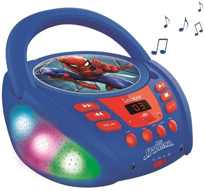 Hudební hračka lexibook spider-man bluetooth cd přehrávač se světly