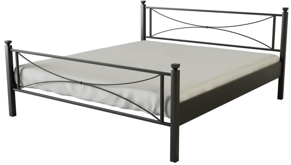 Nábytek ATIKA s.r.o. Kovová postel STELA Povrchová úprava: stříbrná RAL 9006, Rozměr: 80 x 200 cm