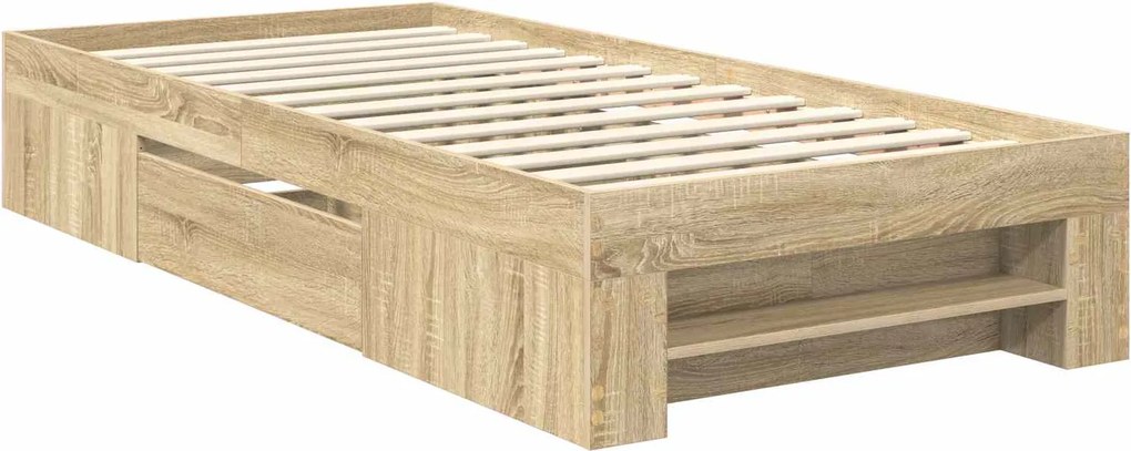 Rám postele s čelo Sonoma dub 80 x 200 cm Kompozitní dřevo 3408811