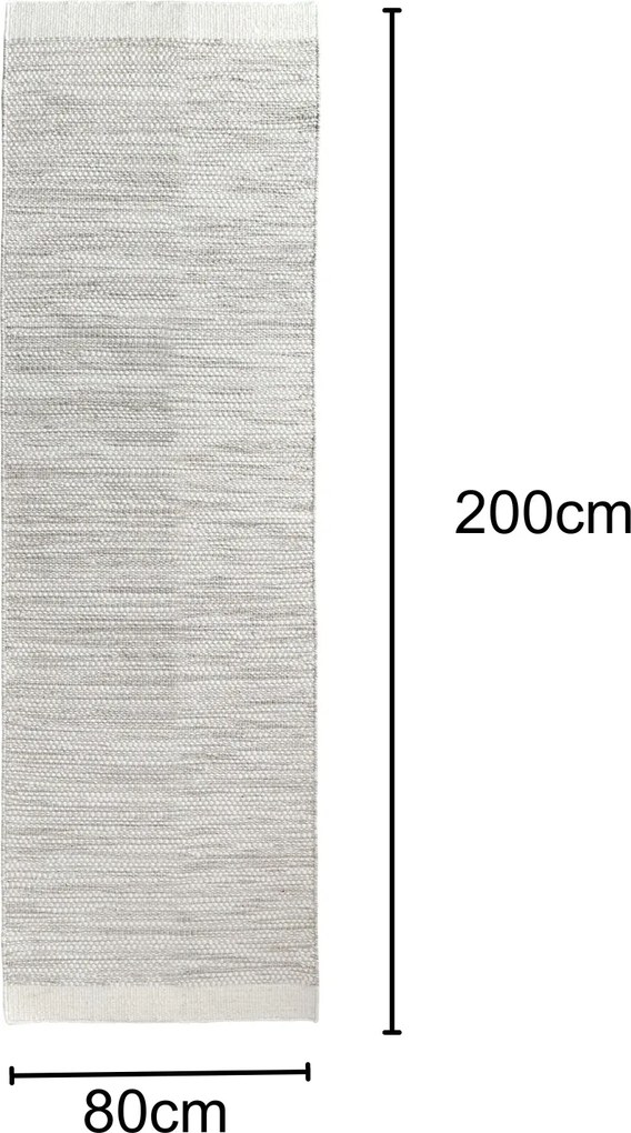 Behúň Wooly Oasis natur, 80x250, šedá, chodba / predsieň, My Flair