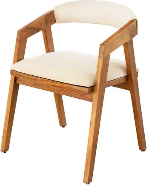 Designová jídelní židle Massive Honey akácie / béžová