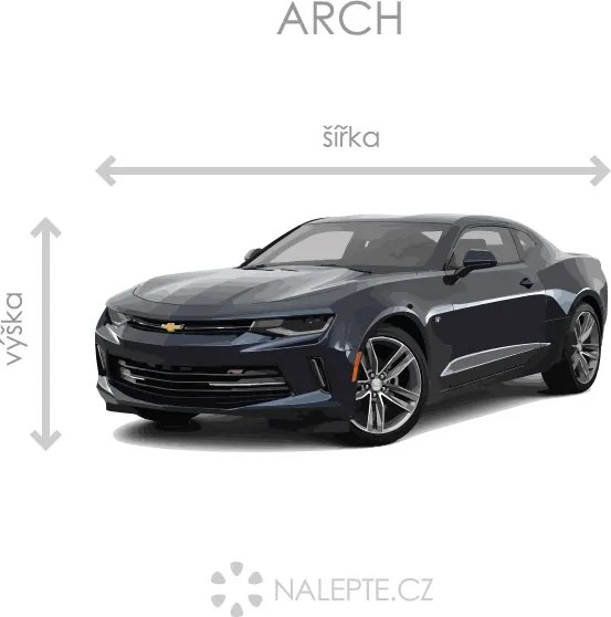 Chevrolet Camaro samolepka na zeď 48 x 22 cm