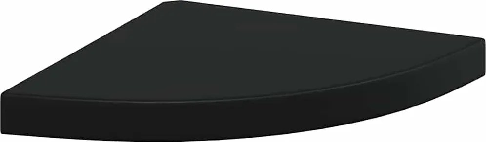 323920  Floating Corner Shelves 2 pcs Black 35x35x3,8 cm MDF 323920