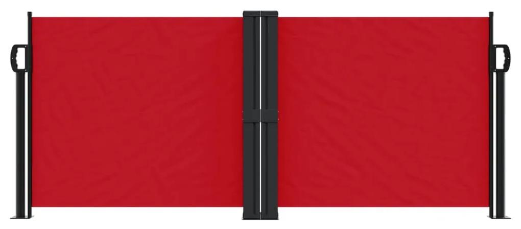 Zatahovací boční markýza červená 100 x 600 cm