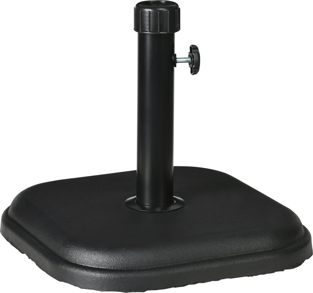 Základna slunečníku Outsunny, hmotnost 11 kg, cementová podstava pro slunečníky s průměrem 32-38 mm, pro terasu, patio, venkovní použití 36x36x31 cm Č
