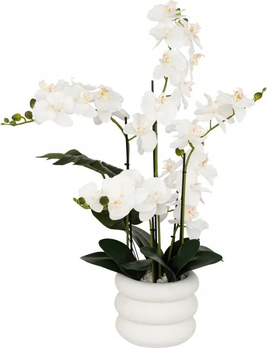 Umělá orchidej Mick v keramickém květináči, 80 cm