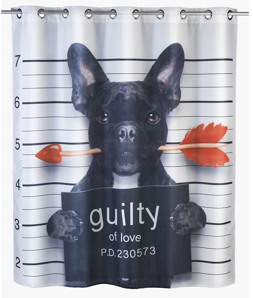 Sprchový závěs GUILTY DOG, textilní, 180x200 cm, WENKO