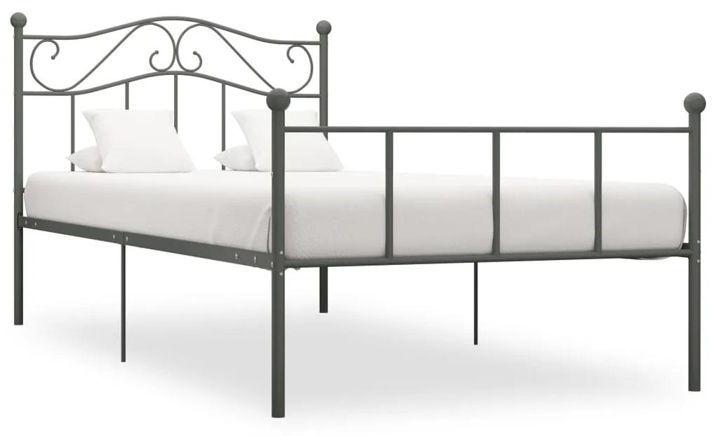 Rám postele šedý kov 90 x 200 cm,  284530 HangarStore.cz