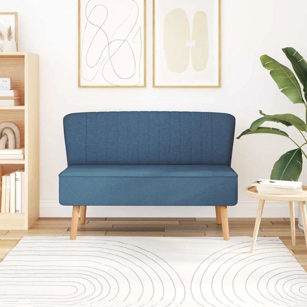 Pohovka textil 117 x 55,5 x 77 cm modrá 244072