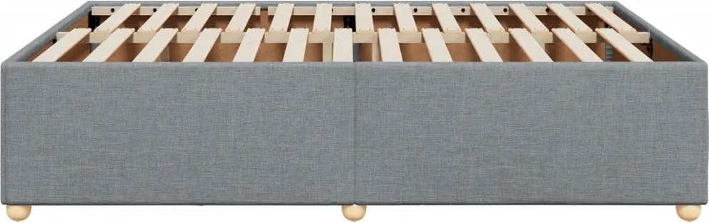 Rám postele bez matrace světle šedý 160 x 200 cm textil 3284743