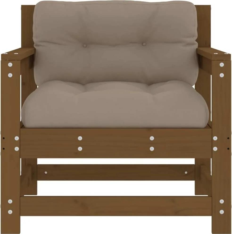 vidaXL Zahradní židle s poduškami 2 ks černé masivní borové dřevo [825565] Barva: Černá borovice