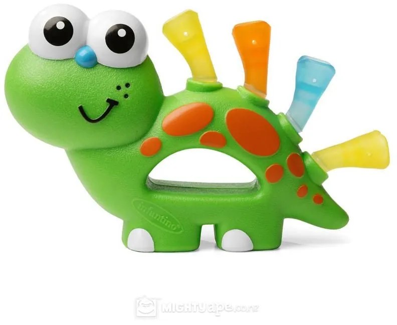 Infantino - chrastítko a kousátko dinosaurus (3m+) zelený