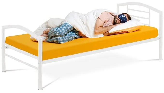Autronic Kovová jednolůžková postel BED-1900 Barva: Stříbrná