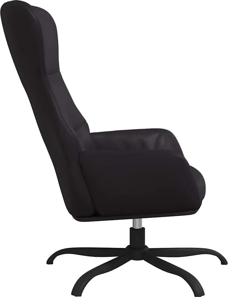 Relaxační křeslo černé umělá kůže 341084