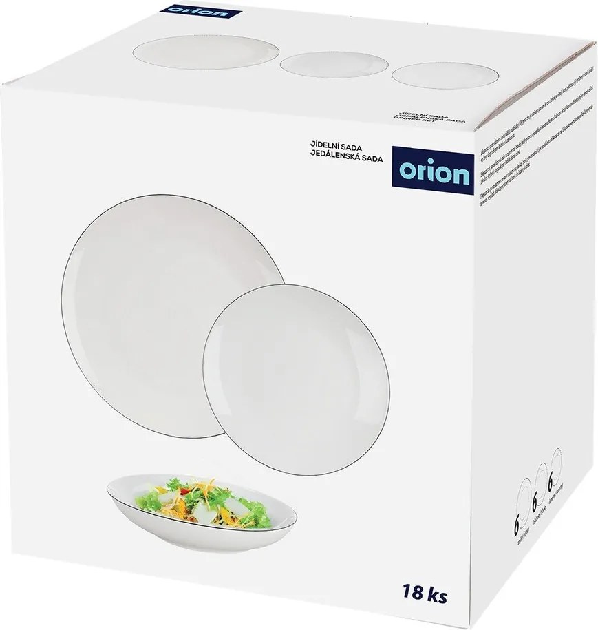 Jídelní sada 18 ks z kostního porcelánu Decora – Orion