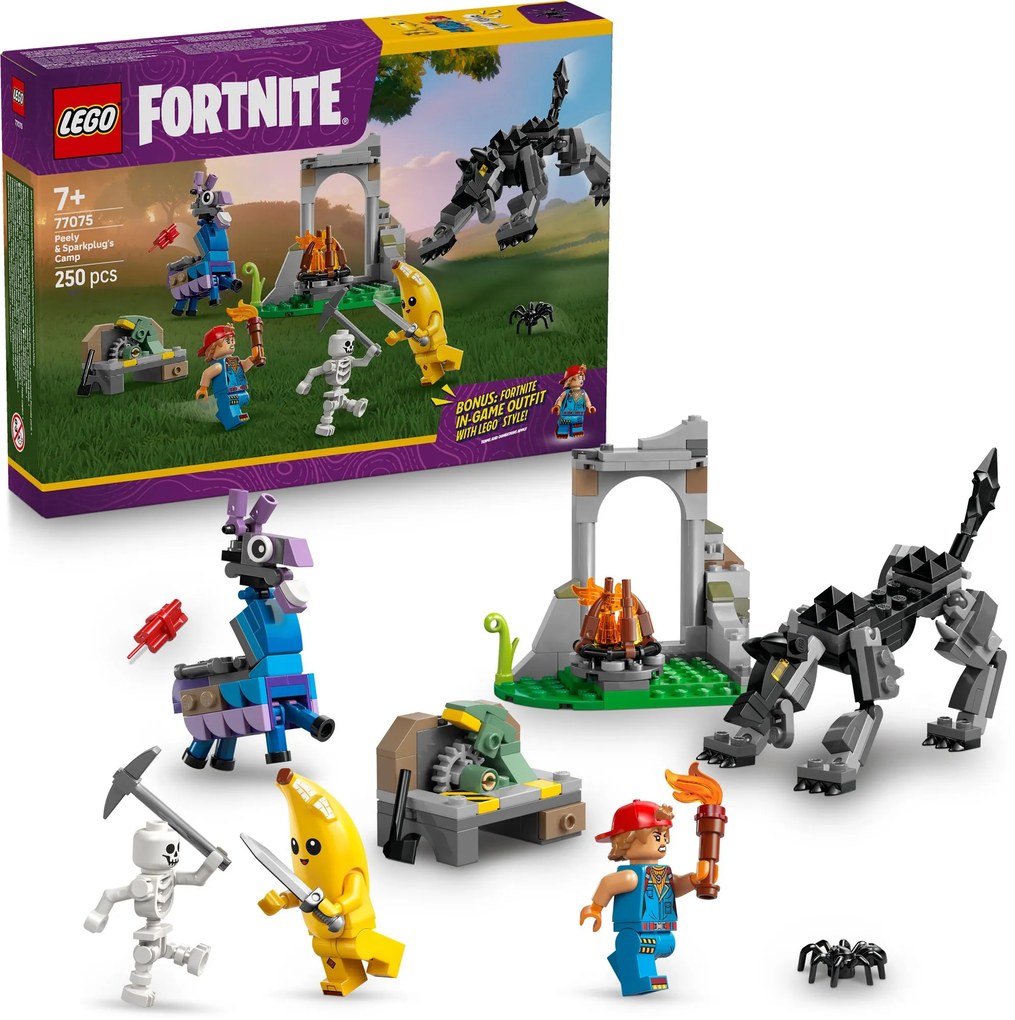 Lego fortnite 77075 peely a sparkplug a jejich tábořiště 5702017824307