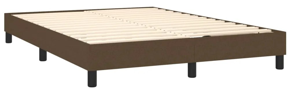 Box spring postel s matrací tmavě hnědá 140x200 cm textil,  3144080