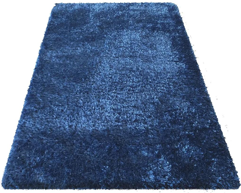 MAXMAX Moderní koberec SHAGGY MERLIN - tmavě modrý