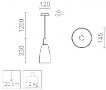 Rendl - Design Závěsná svítidlo Bellini Rendl Varianty: Závěsný