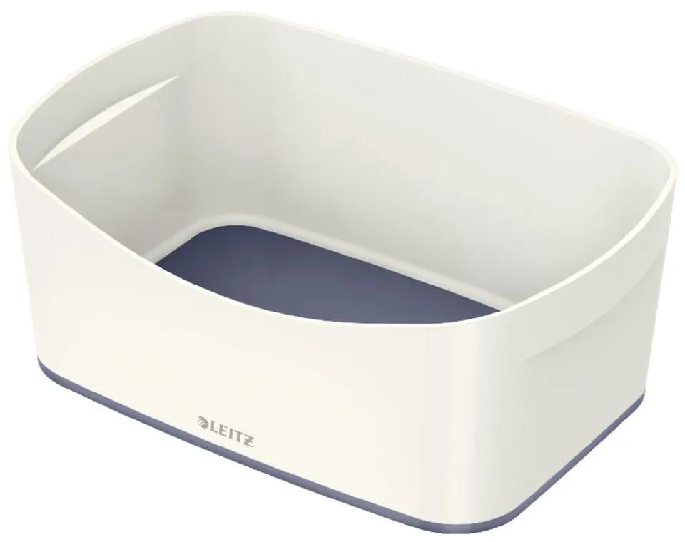 Bílo-šedý stolní box Leitz MyBox, délka 24,5 cm