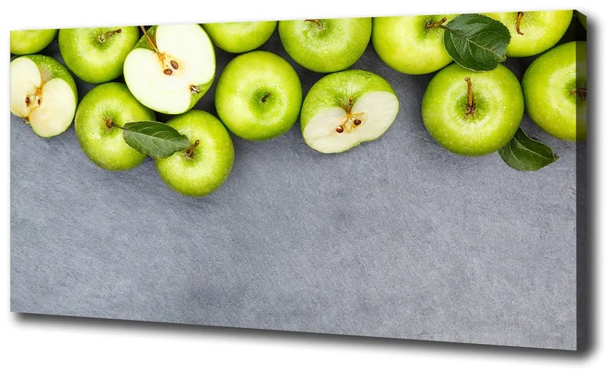Wallmuralia Foto obraz na plátně Zelená jablka 100x50 cm