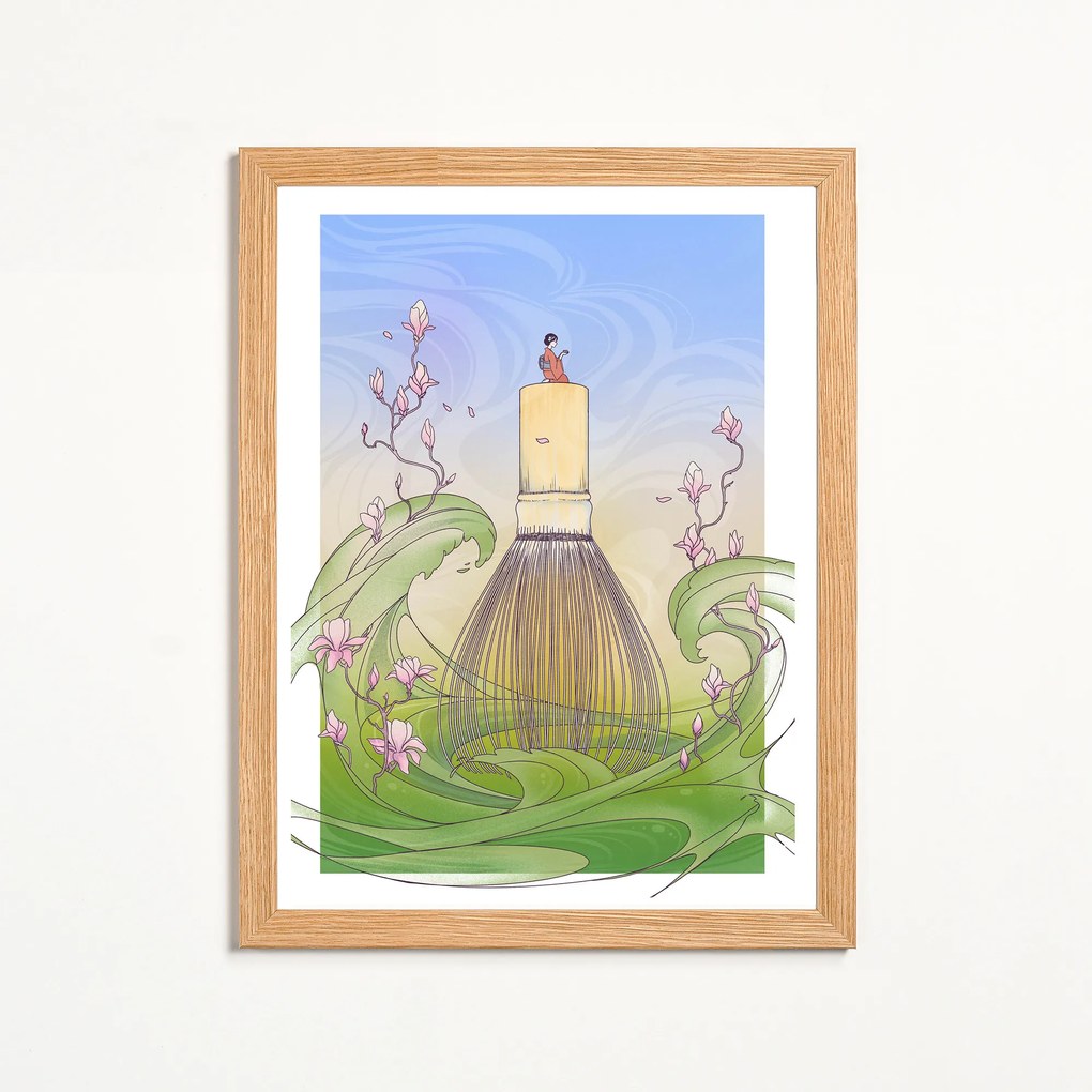 Katarina Kratochvílová | Matcha Rám: Černý, Velikost: 60 x 40 cm