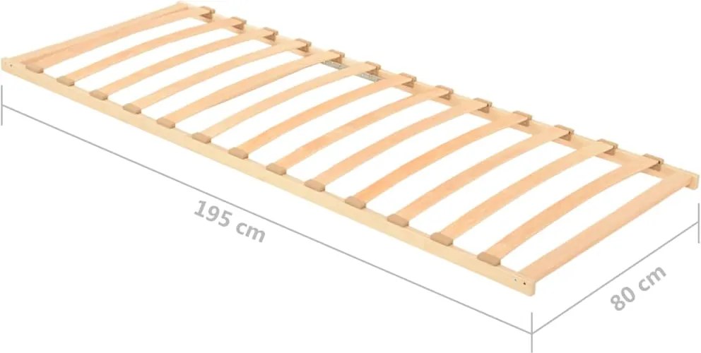 Lamelový rošt postele s 13 lamelami 80 x 200 cm 327256