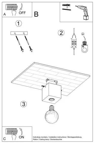 Sollux SL.0675 - Stropní svítidlo ABEL 1xE27/60W/230V dřevo