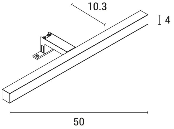 LED Koupelnové osvětlení zrcadla LED/7W/230V 4000K 50 cm IP44 chrom