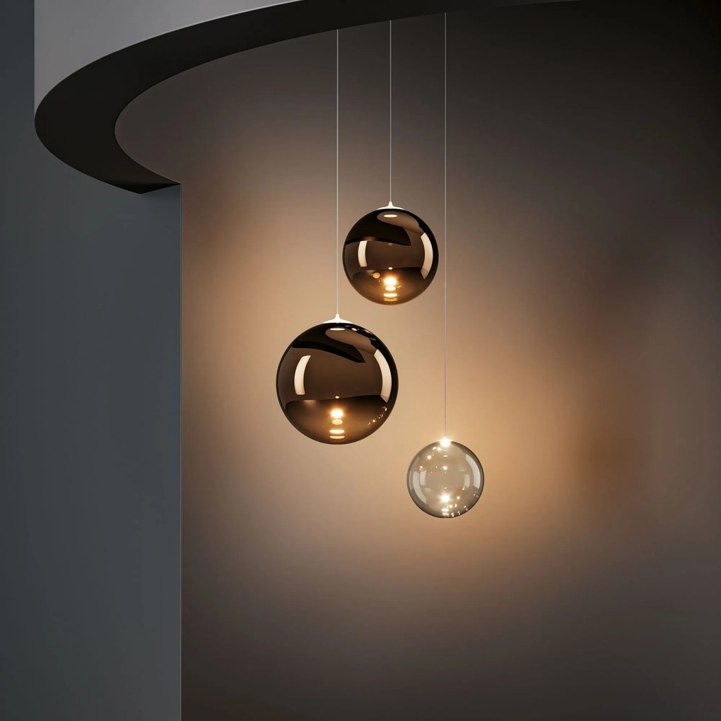 Lodes 17115 0027 Random Solo 28, závěs z čirého foukaného skla, 1x3W LED 2700K, prům.28cm