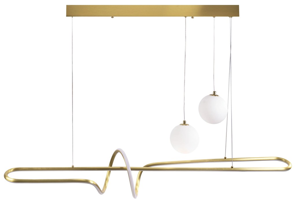 Toolight Toolight, LED stropní osvětlení 120cm, LHJ039-CP, zlatá matná, OSW-60024