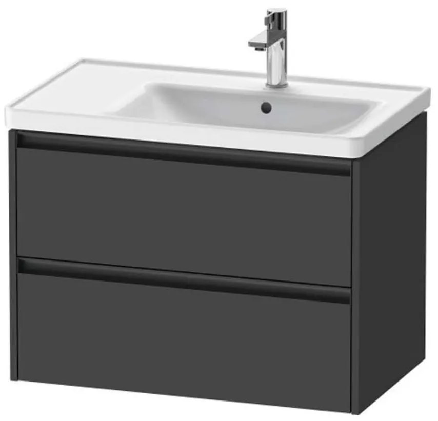Duravit Ketho.2 - Umyvadlová skříňka 55x78x46 cm, 2 zásuvky, grafit mat K25286049490000