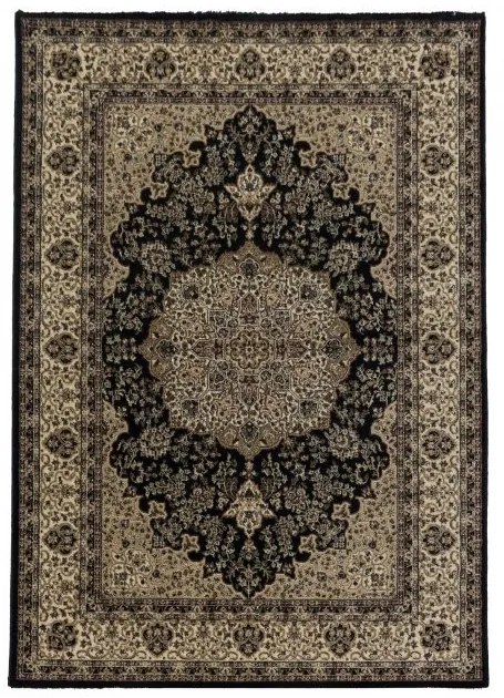 Vopi | Kusový koberec Kashmir 2608 black - 240 x 340 cm